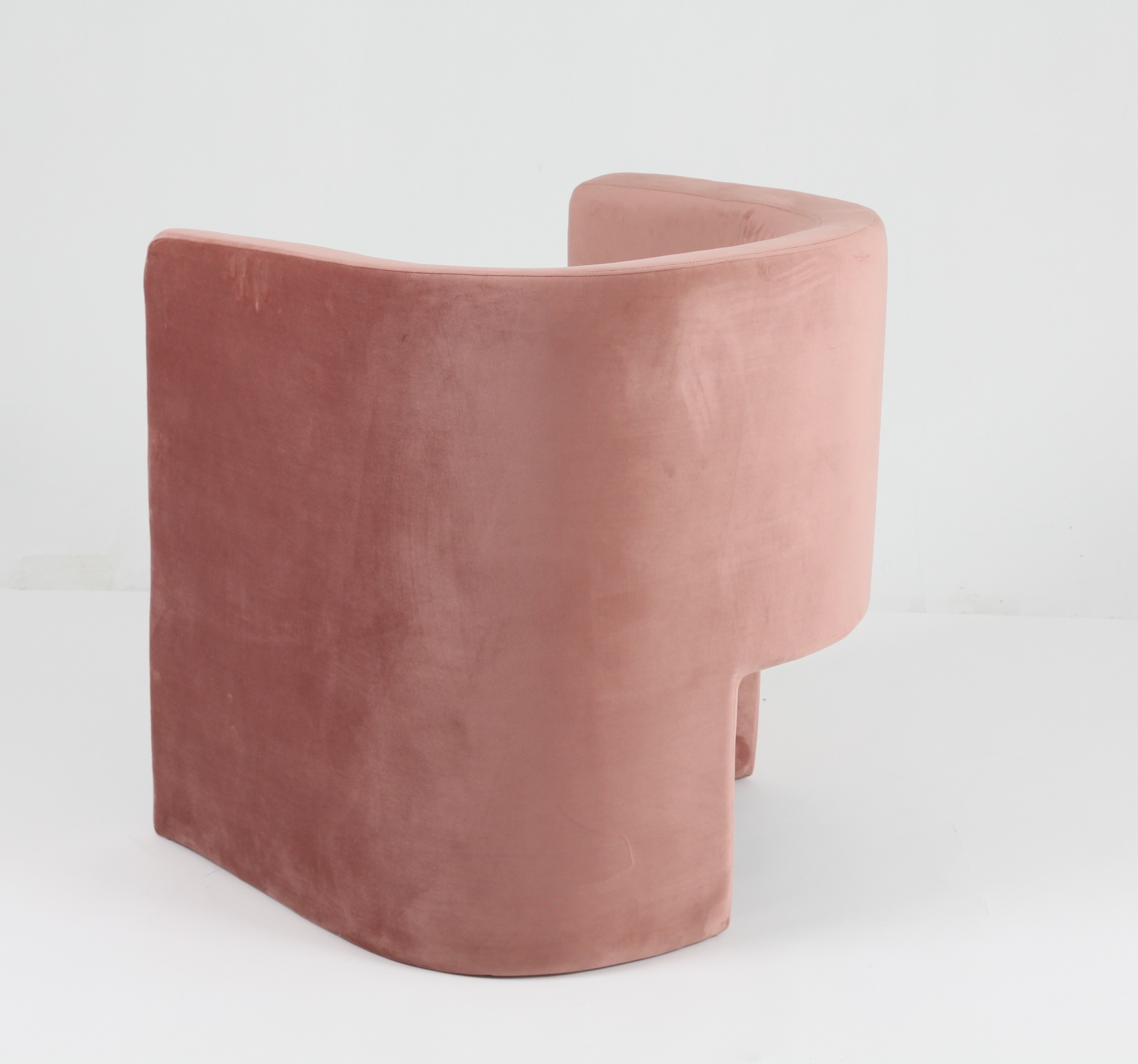 Luxury Velvet Leisure Pink Living Room Chair Upholstered Modern Design